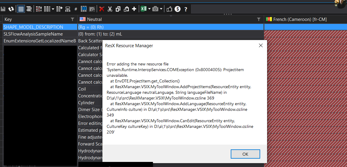 Error adding any new resources · Issue #416 · dotnet/ResXResourceManager · GitHub