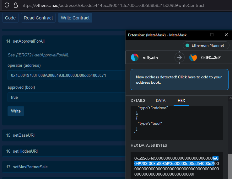 [Bug]: setApprovalForAll Displays Operator Address, Not Target Contact Address · Issue #15251 ...