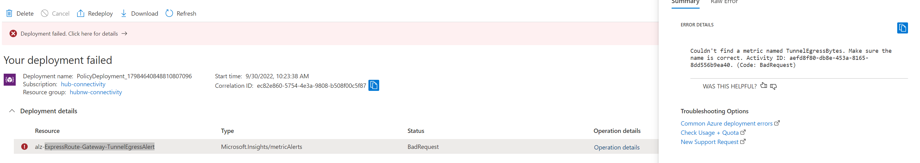 ExpressRoute-Gateway-TunnelEgressAlert · Issue #13 · Azure/alz-monitor · GitHub