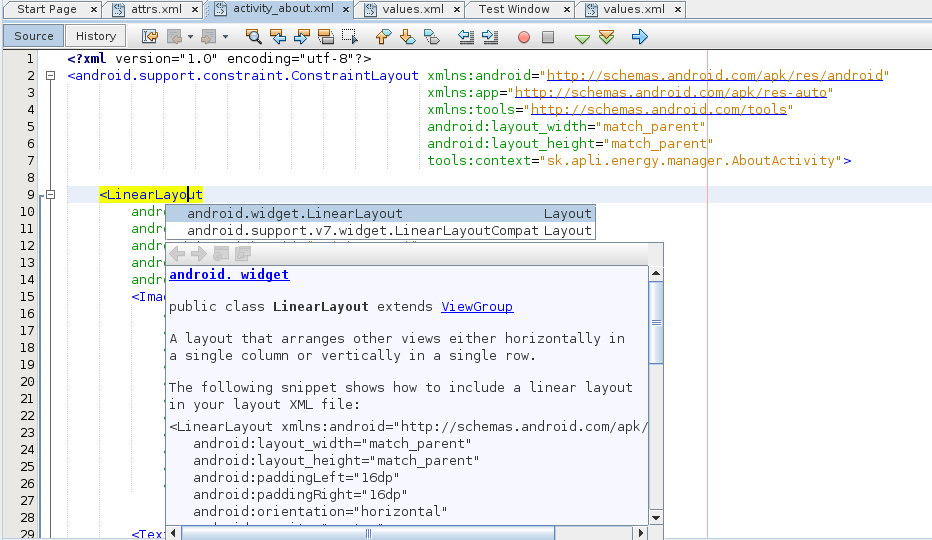 Add Android XML Code Completion support for Activity layout XML files · Issue #98 ...
