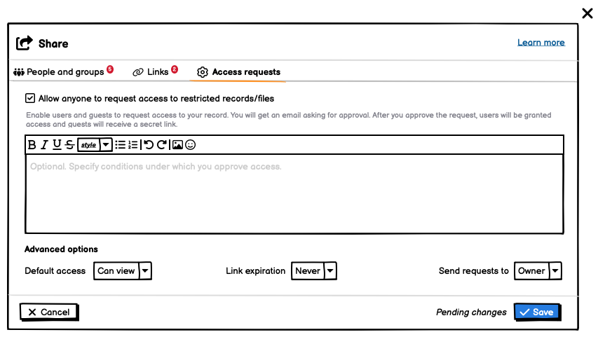 access-request: implement settings on record level · Issue #1357 · inveniosoftware/invenio-rdm ...