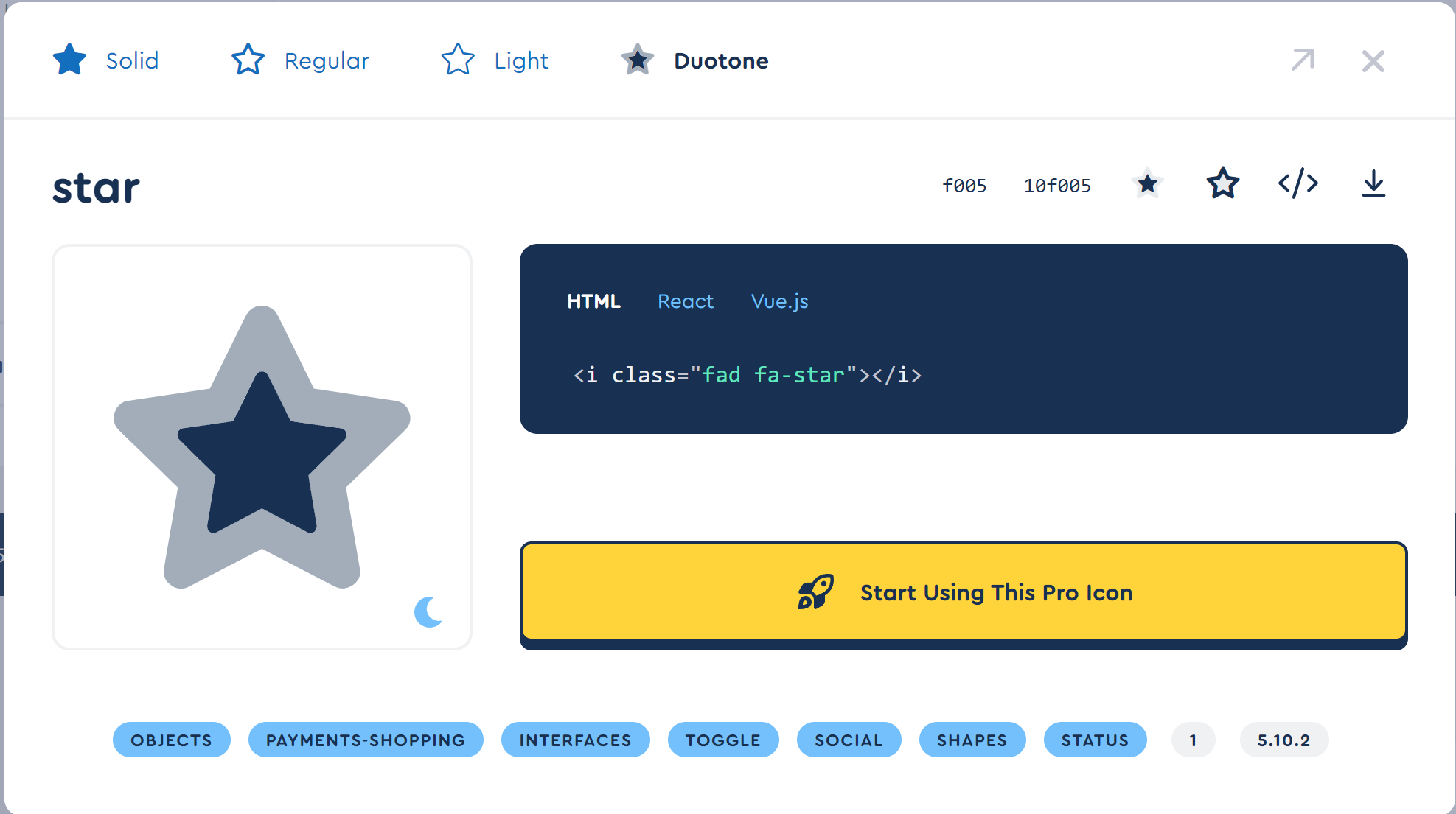 fad-star and fad-circle have no duotone effect in v6 · Issue #18717 ...