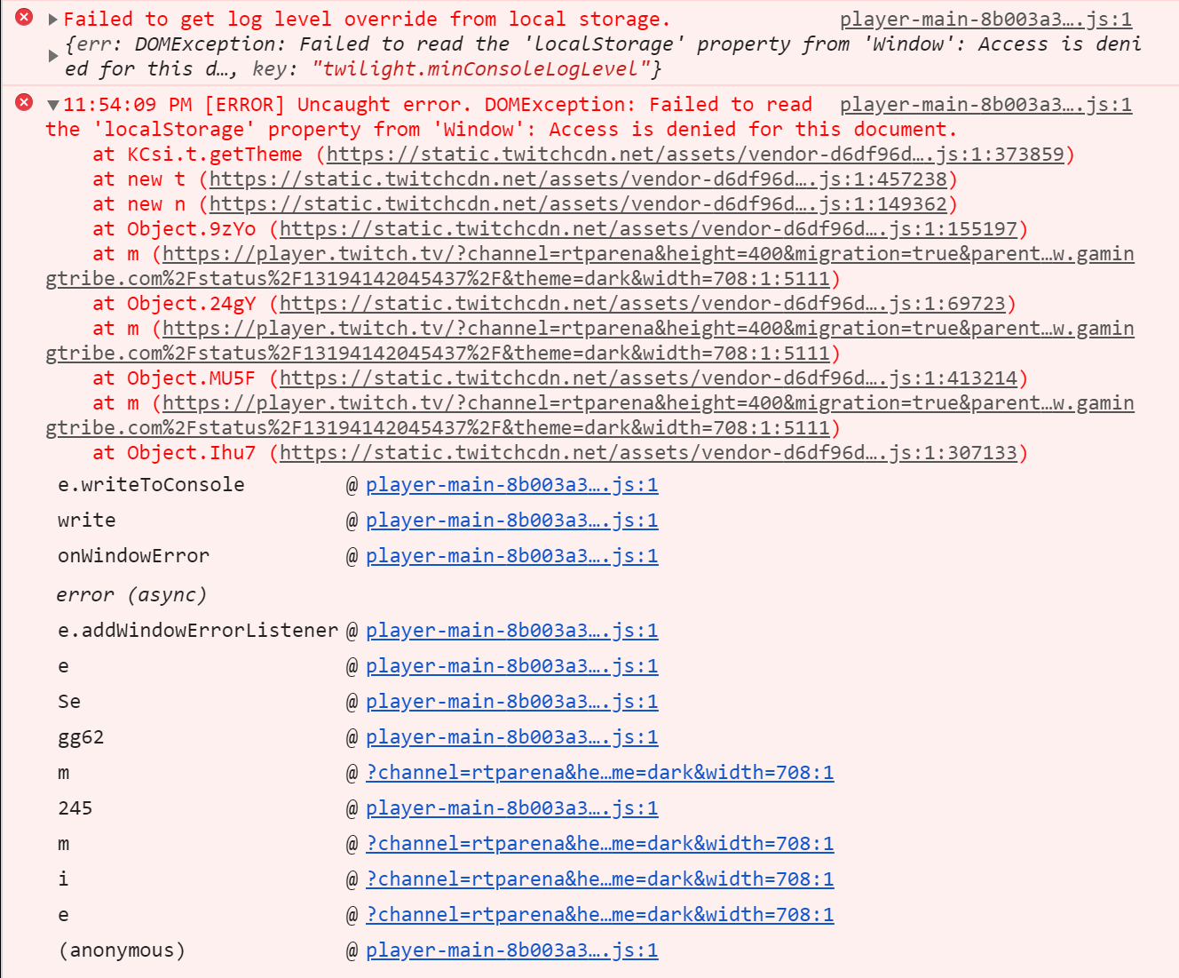 Interactive embeds are unstable · Issue #157 · twitchdev/issues · GitHub