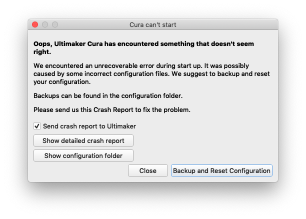 Cura error every time It starts · Issue #6184 · Ultimaker/Cura · GitHub