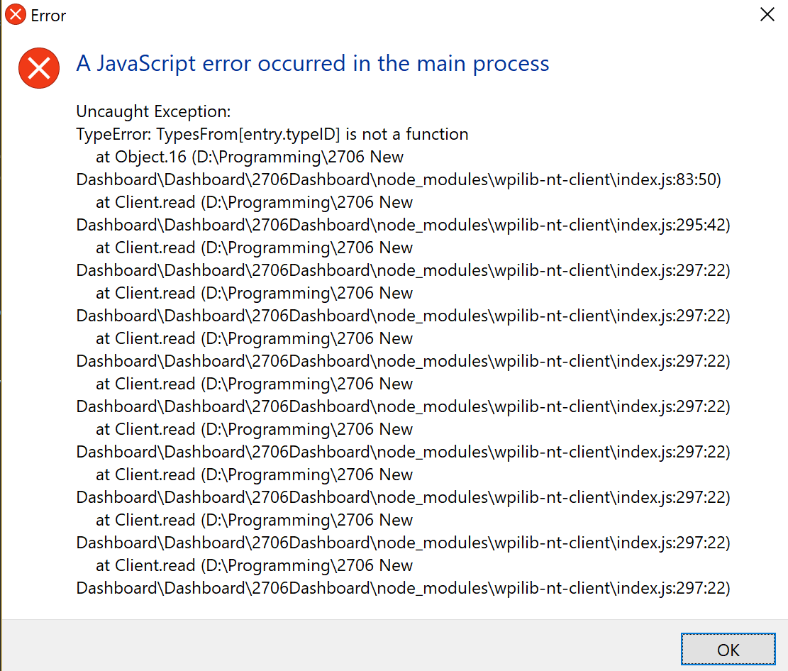 The Dashboard doesn't connect to 2018 Robot Code · Issue #50 · FRCDashboard/FRCDashboard · GitHub