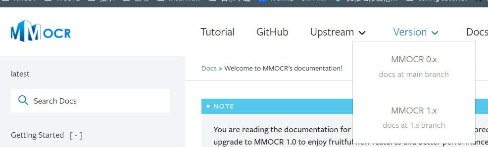 [doc] Doc page not found if switched to 1.x version · Issue #1441 · open-mmlab/mmocr · GitHub