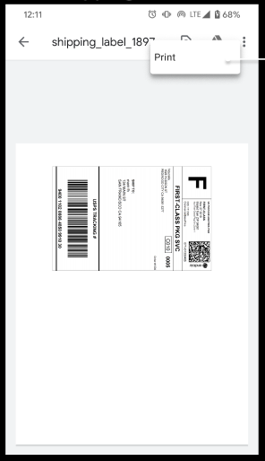 Shipping Labels M1 release: add option to print a shipping label ...
