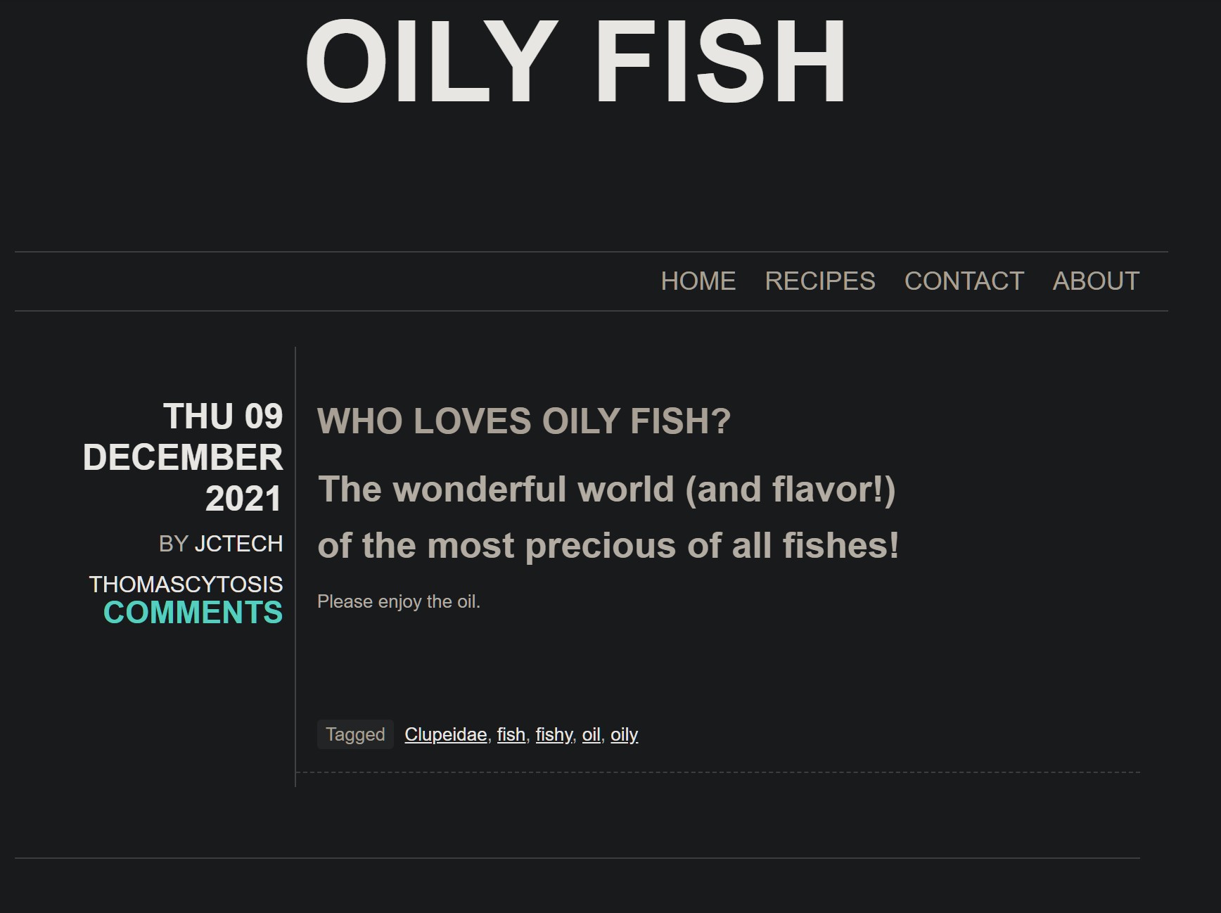 GitHub - Thomascytosis/fishWeb: a website about oily fish made with pelican simple theme