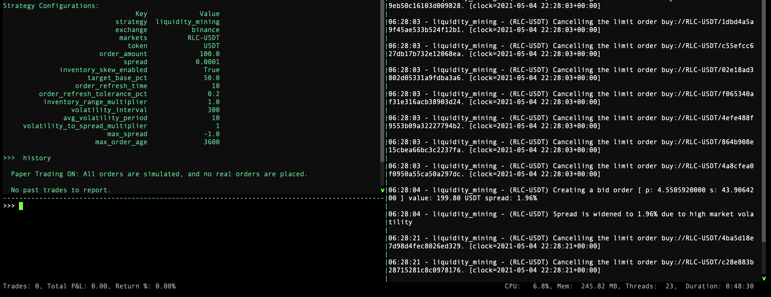 LM strategy - Paper trade mode is not properly handling cancelled and no filled orders · Issue ...