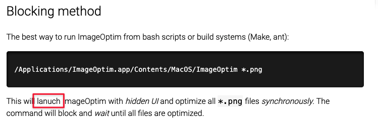 Typo on command line page · Issue #326 · ImageOptim/ImageOptim · GitHub