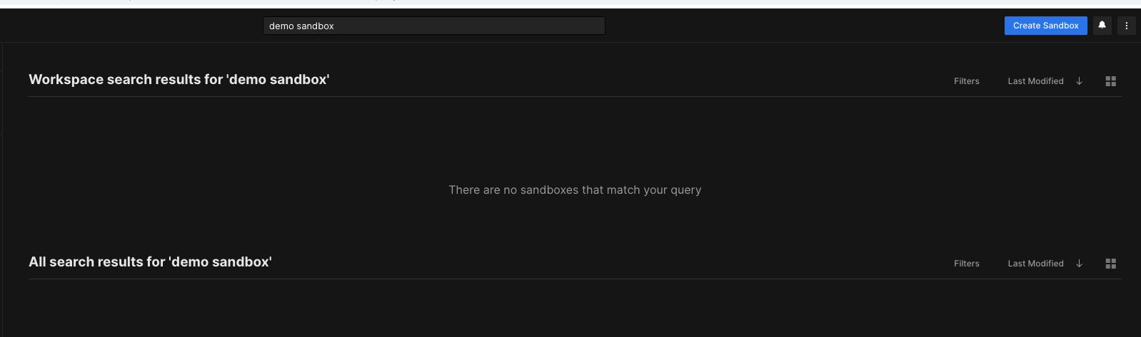 Suggest a search in all sandboxes if no results within workspace ...