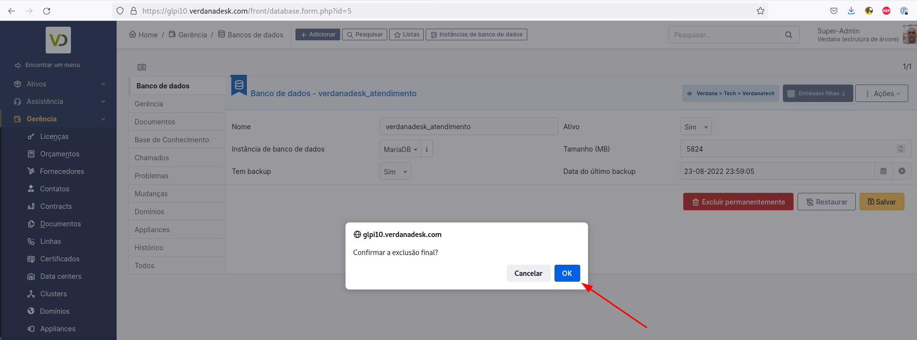 Error Removing Database From System Recycle Bin · Issue 12474 · Glpi Projectglpi · Github 8914