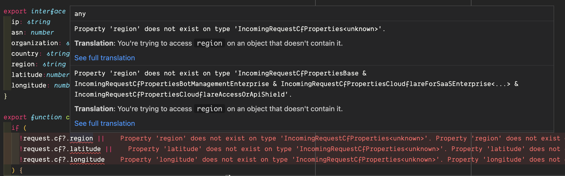 `IncomingRequestCfProperties` is missing geo data · Issue #324 · cloudflare/workerd · GitHub