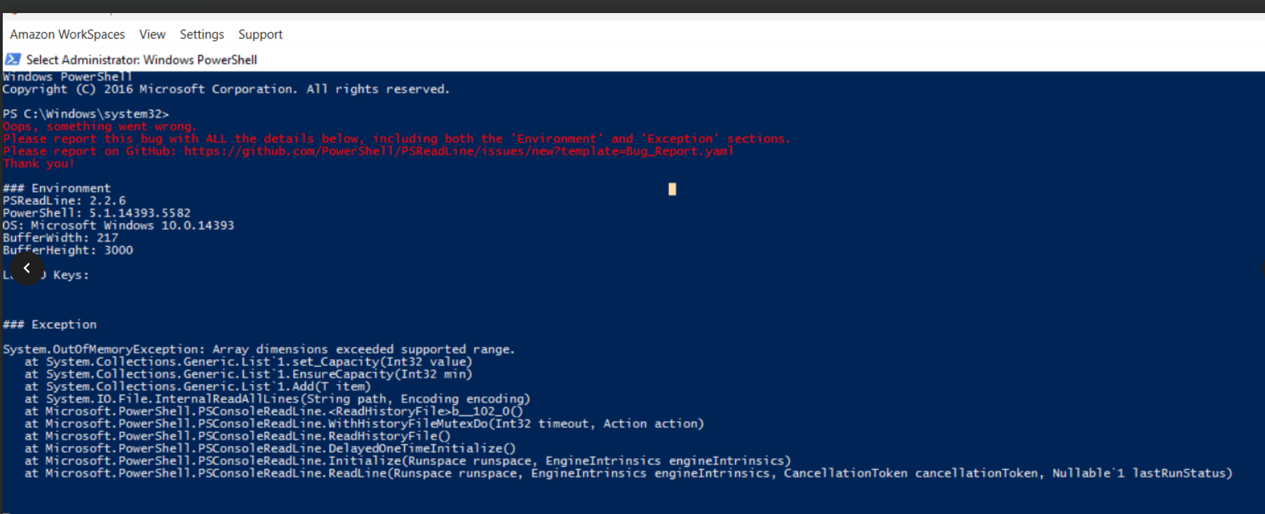 Psreadline Cannot Handle Super Large History File Properly · Issue 9393