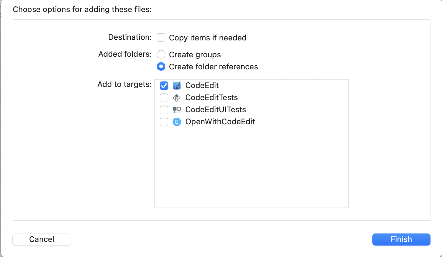 Support files and folders to be dragged in externally into project navigator · Issue #1029 ...