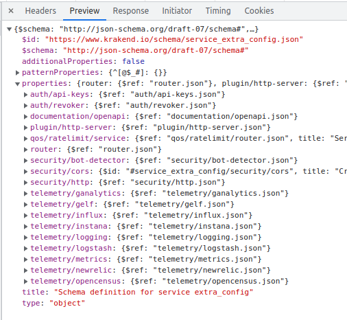 Schema entry "modifier/lua-endpoint" is not allowed at "service" level ...