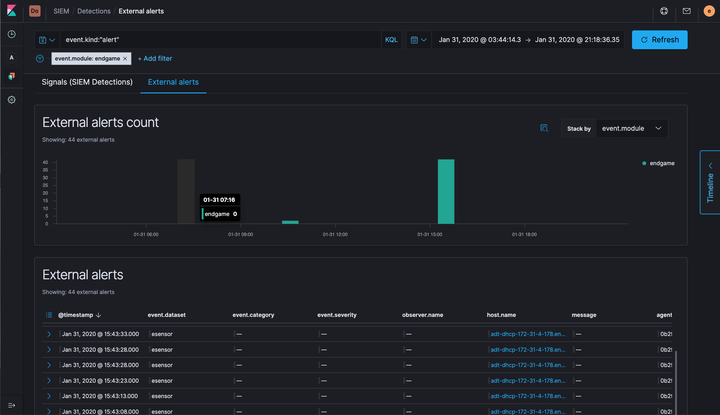 [Security Solution] Restoring event.module column in External Alerts ...