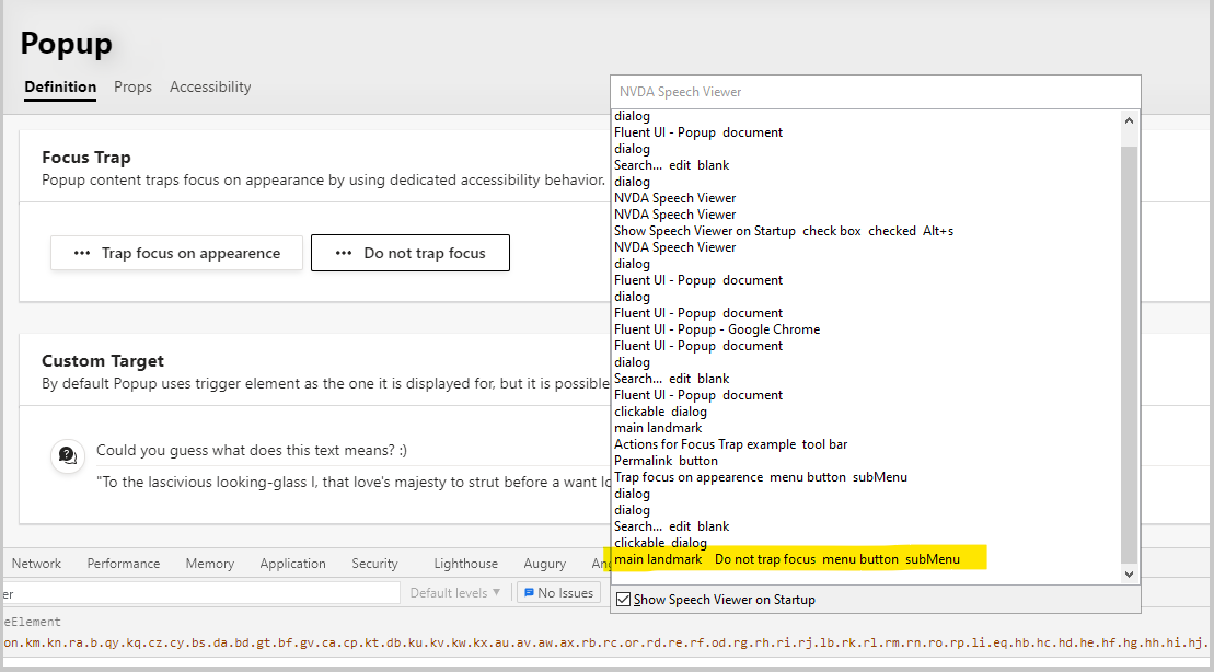 Popup(dialog) > NVDA doesn't behave as expected · Issue #18172 ...
