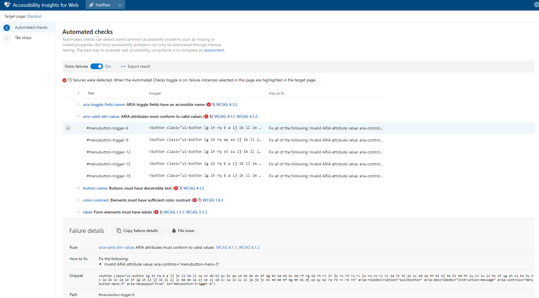 SplitButton - Acc Insights for Web show error for aria-controls attribute · Issue #2084 ...