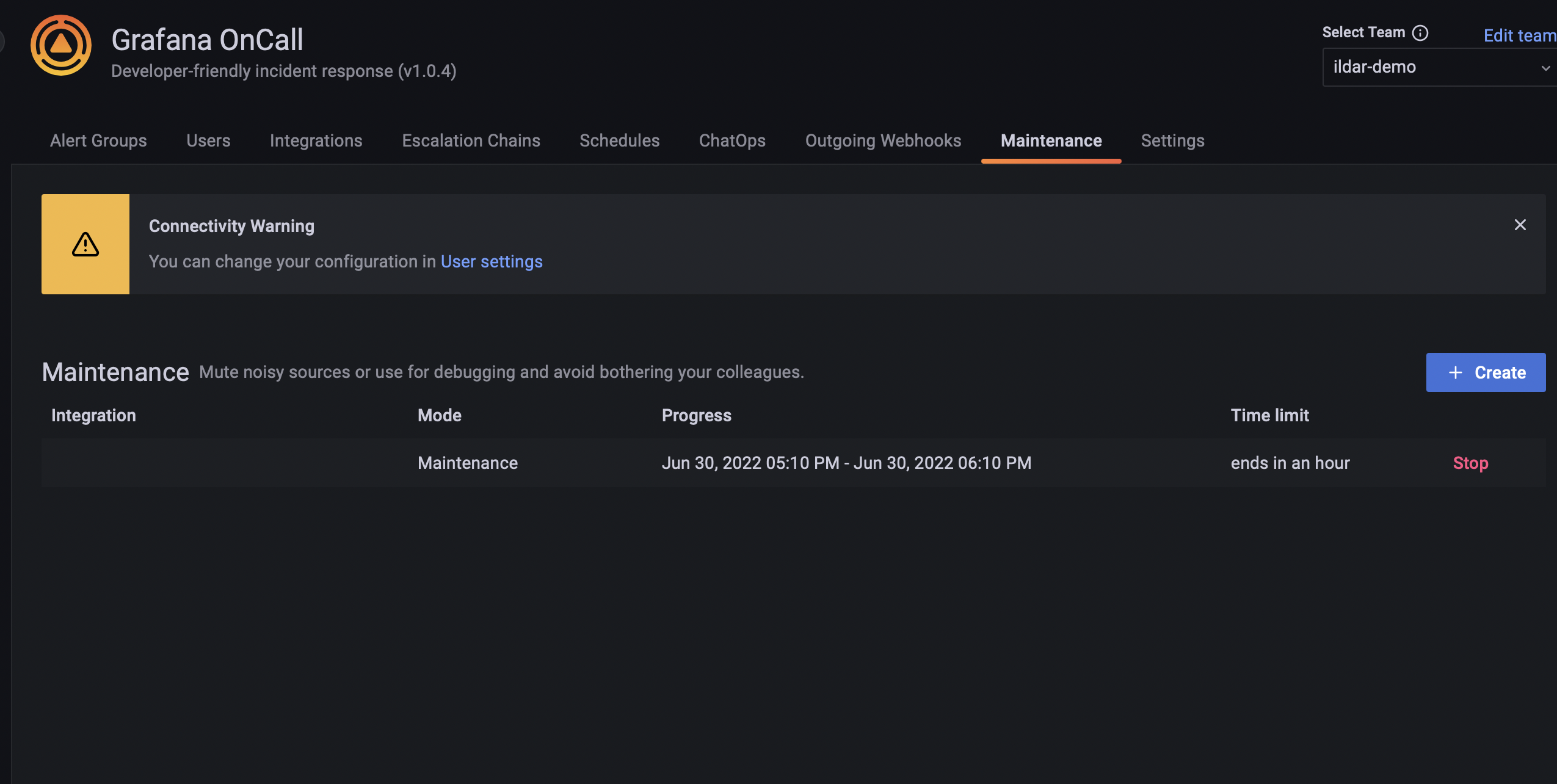 Maintenance page does not respect teams · Issue #183 · grafana/oncall · GitHub