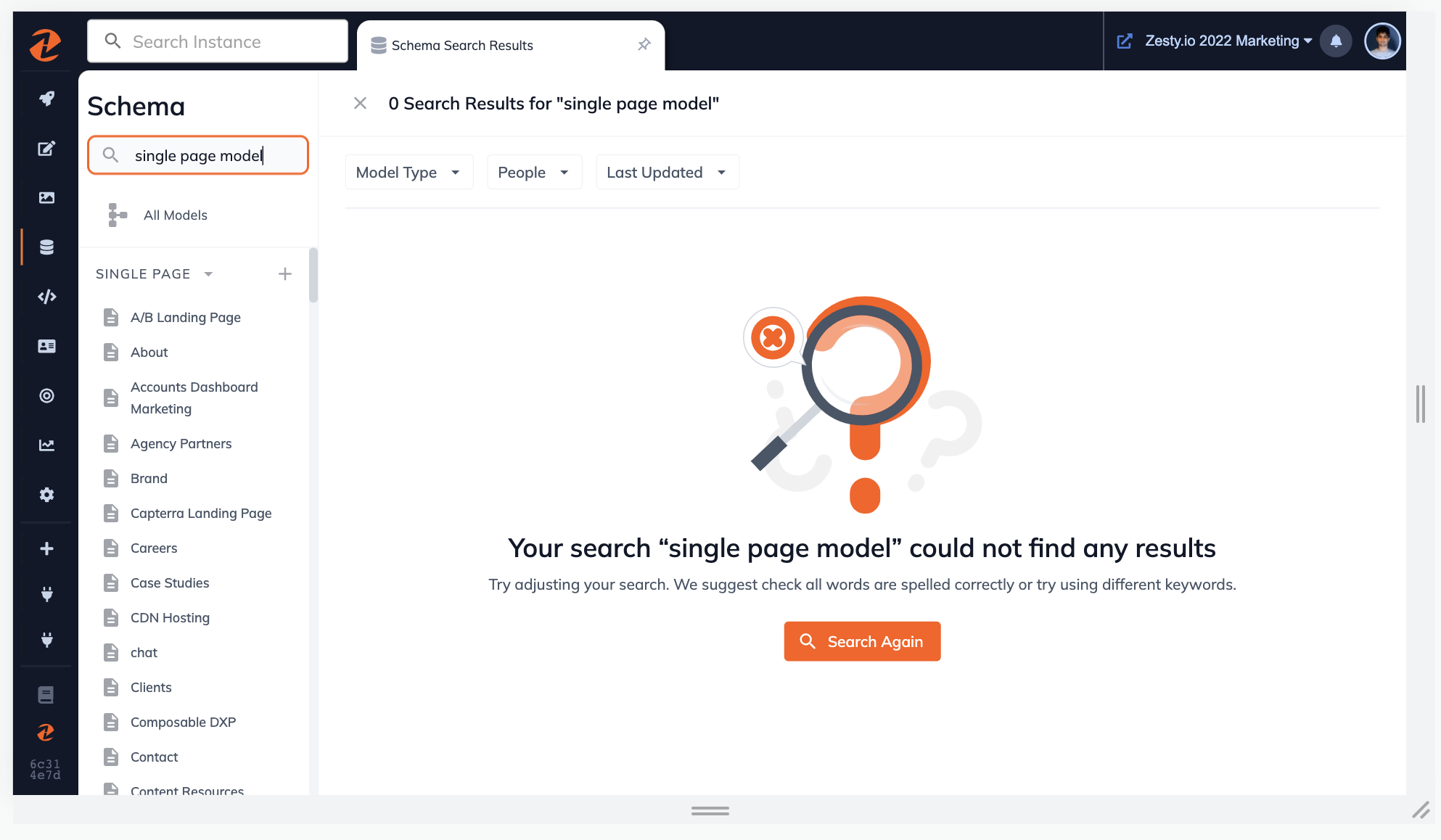 Schema Show Search Results For Queries Such As Headless Dataset Model · Issue 1861 · Zesty