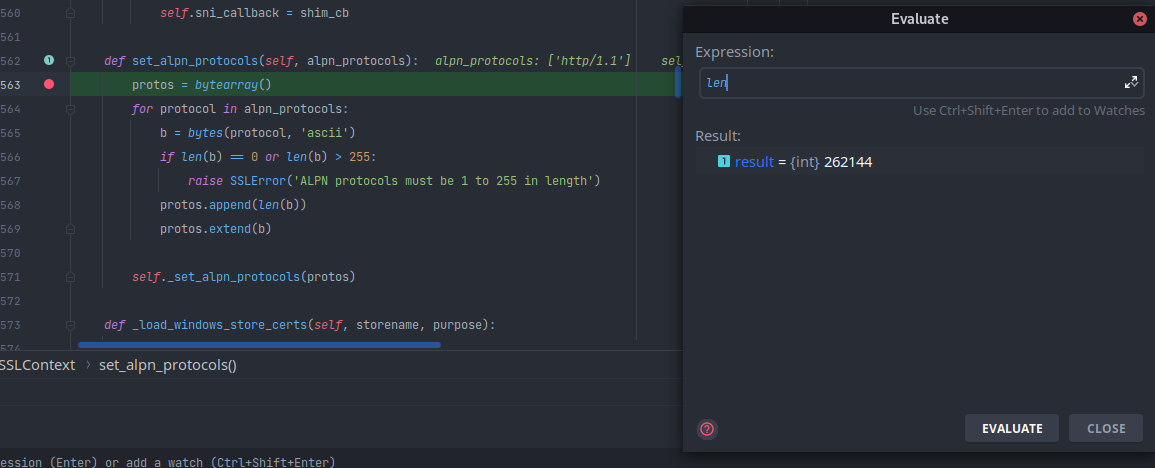 TypeError: 'int' object is not callable (probably SSL issue) · encode httpx · Discussion #2285 ...