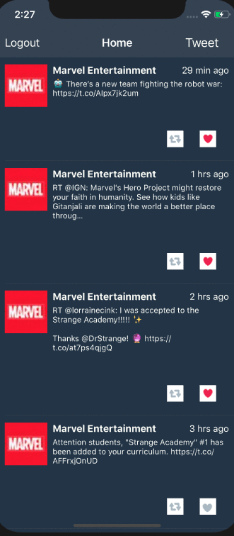 GitHub - madjosh10/twitter-assignment-codepath: Making Twitter client with its API