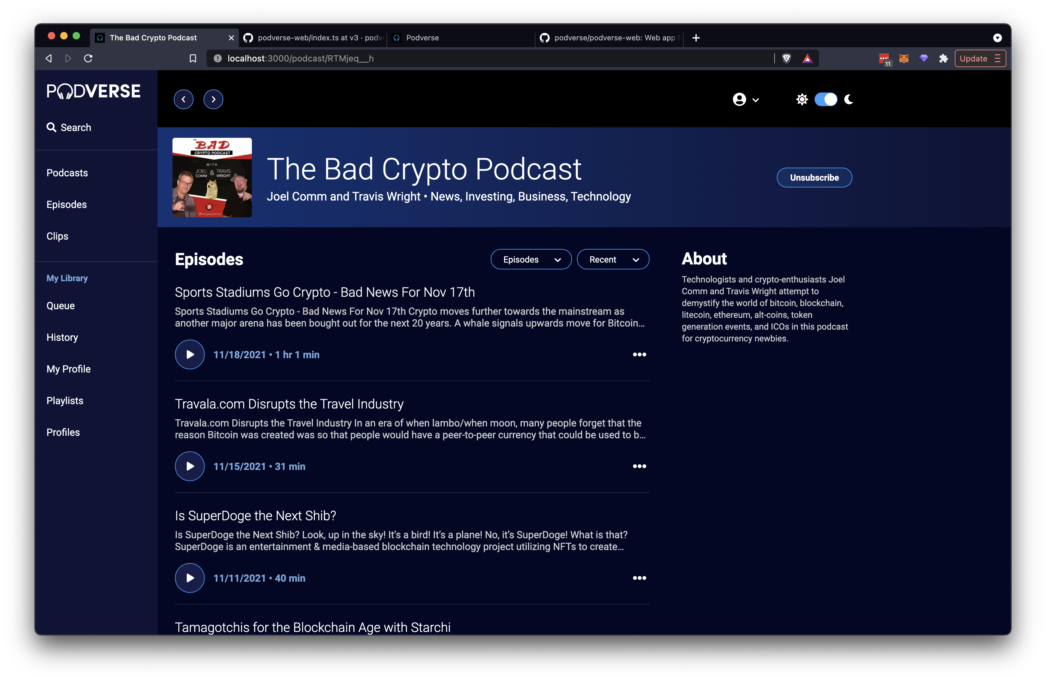 Add loading spinner handling in the Subscribe / Unsubscribe button · Issue #330 · podverse ...