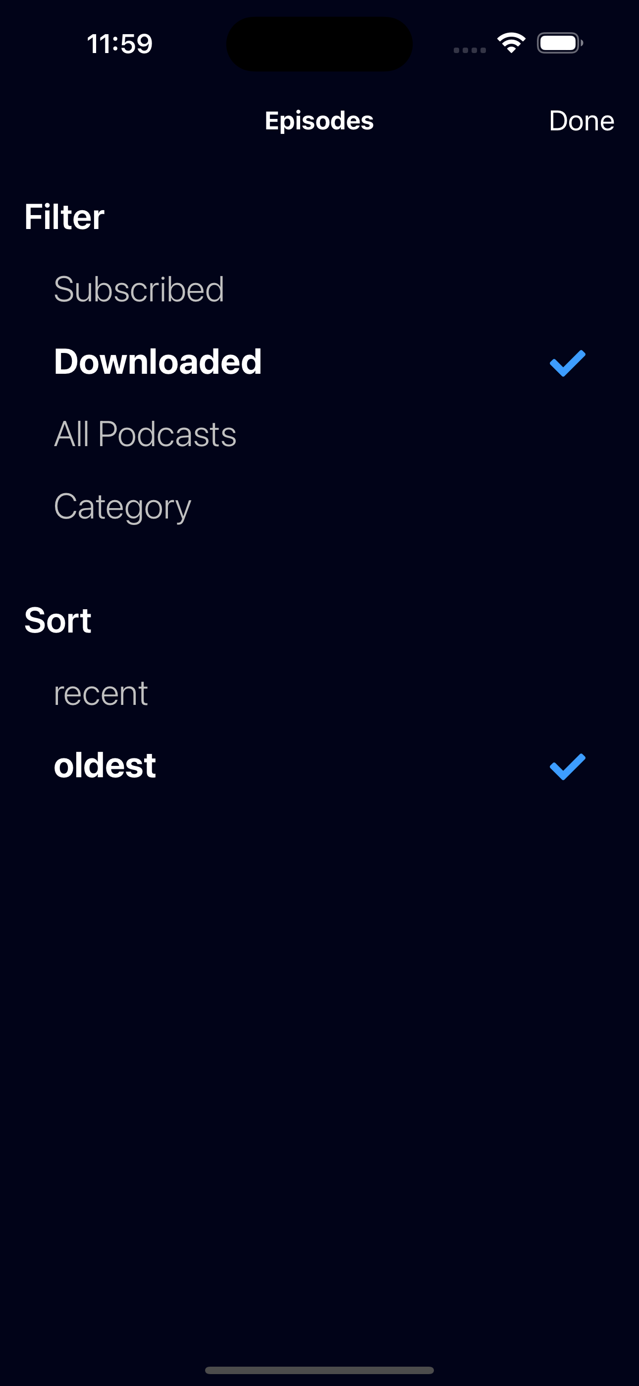 Add "oldest" sort option to Downloaded filter on Episodes page · Issue #1563 · podverse/podverse ...