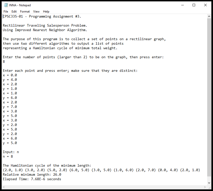 GitHub - JohnHunsaker/traveling-salesperson: Project to implement an Exhaustive Search algorithm ...