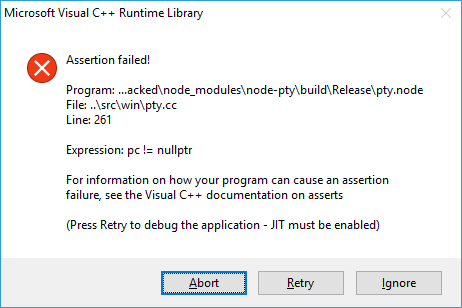 Assertion failed when closing hyper after closing a tab on Windows ...