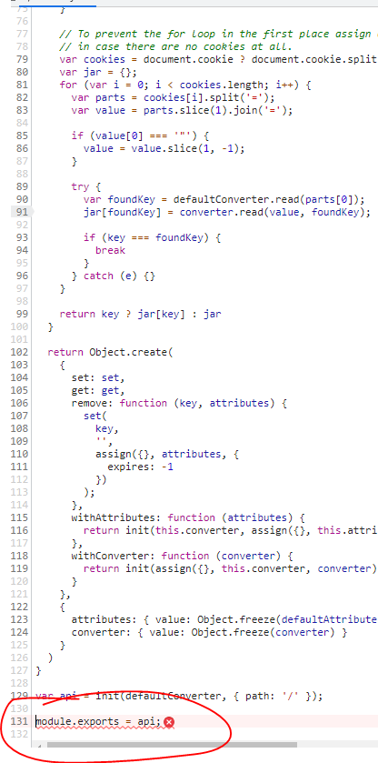 Cnd Umd Js Cookie Doens T Work Gives Uncaught Referenceerror Module Is Not Defined Error