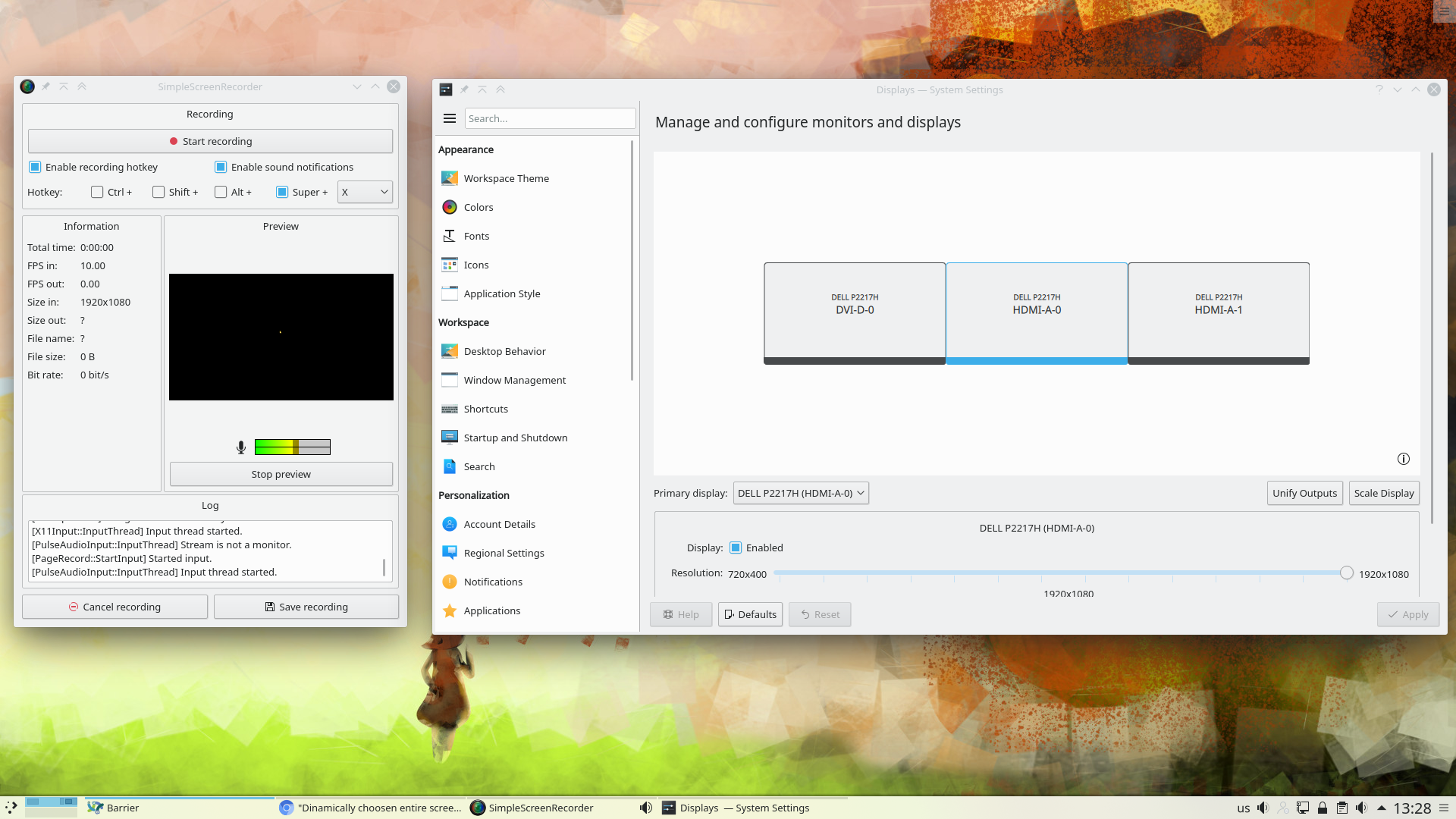 "Dinamically choosen entire screen" recording mode · Issue #676 · MaartenBaert/ssr · GitHub