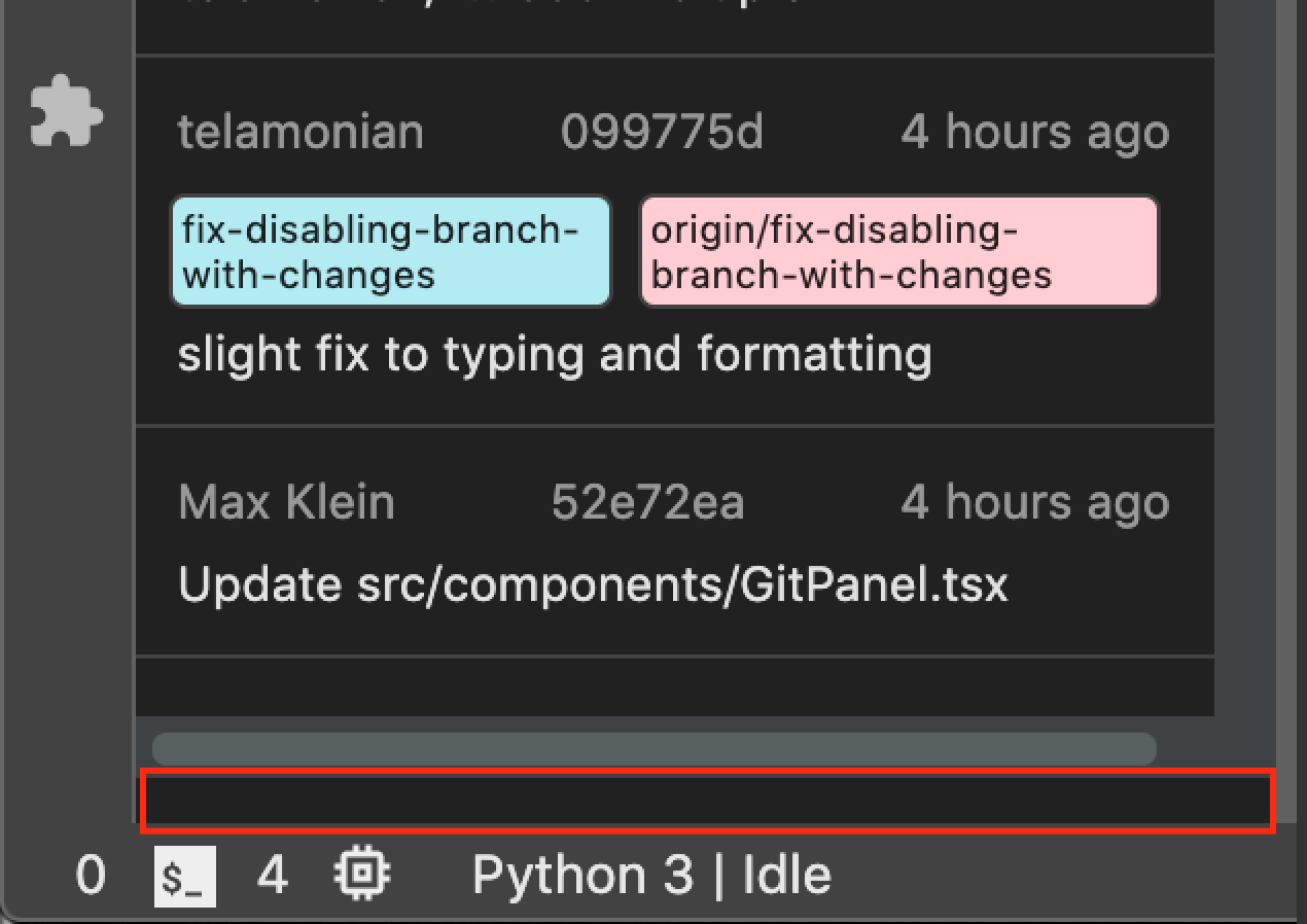Styling Defect Gap Between List Of Logs And Bottom Of Git Ui Panel In History Tab · Issue 481