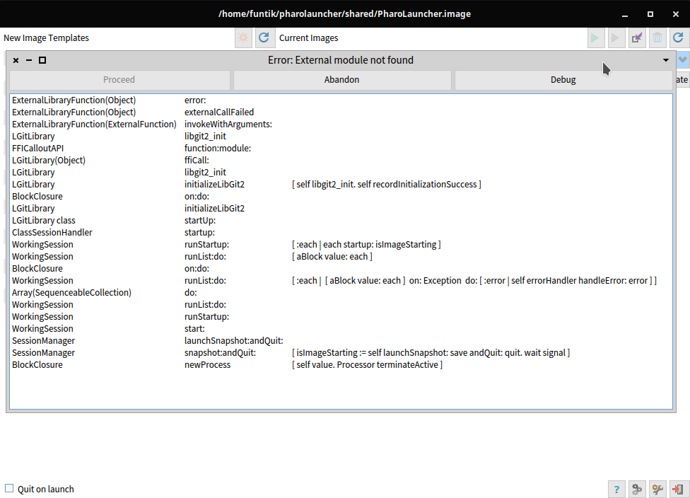 Error First Start · Issue 373 · Pharo Projectpharo Launcher · Github 9776