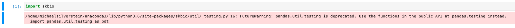 Pandas Util Testing Warning · Issue 1688 · Scikit Bio Scikit Bio · Github