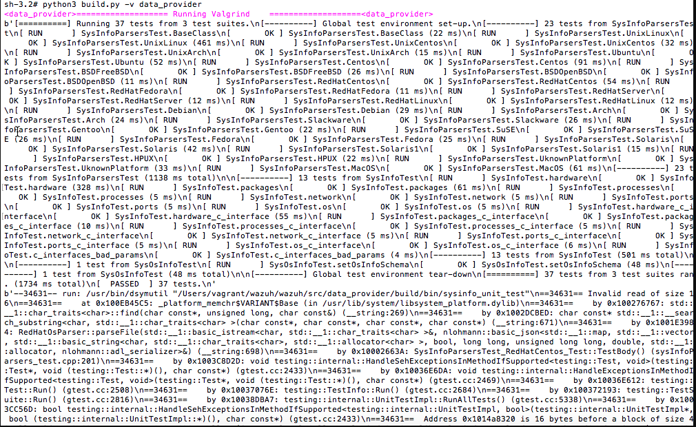 Fix valgrind execution in all needed modules to make RTR -v option passed on Mac OS · Issue ...