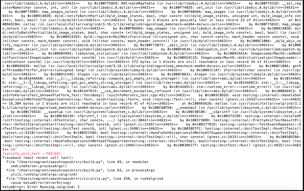 Fix valgrind execution in all needed modules to make RTR -v option passed on Mac OS · Issue ...