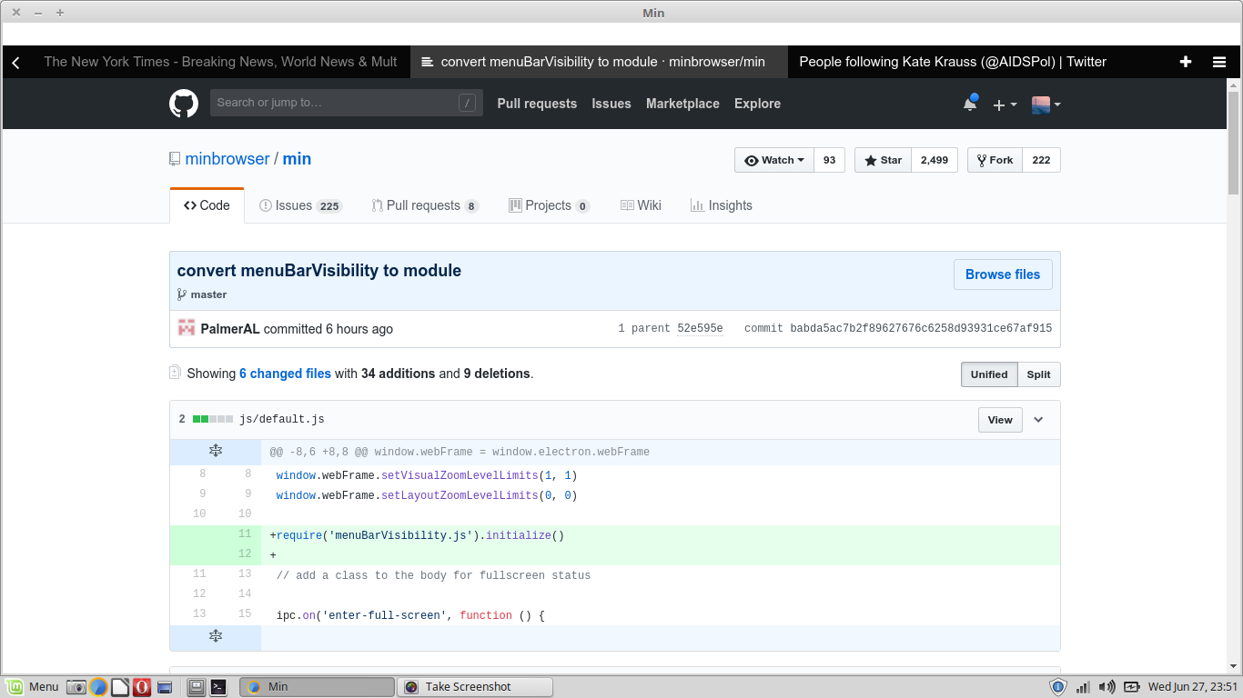 Bug on Menu Bar · Issue #545 · minbrowser/min · GitHub