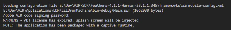 Splash Screen shows for licensed SDK - 33.1.1.345 · Issue #568 · airsdk/Adobe-Runtime-Support ...