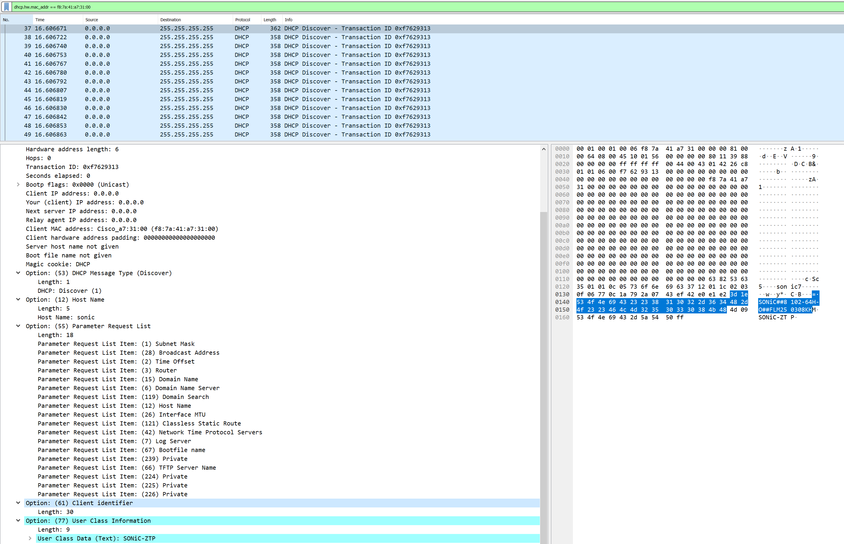 ZTP: DHCP DISCOVER packet not sending serial number · Issue #14832 · sonic-net/sonic-buildimage ...