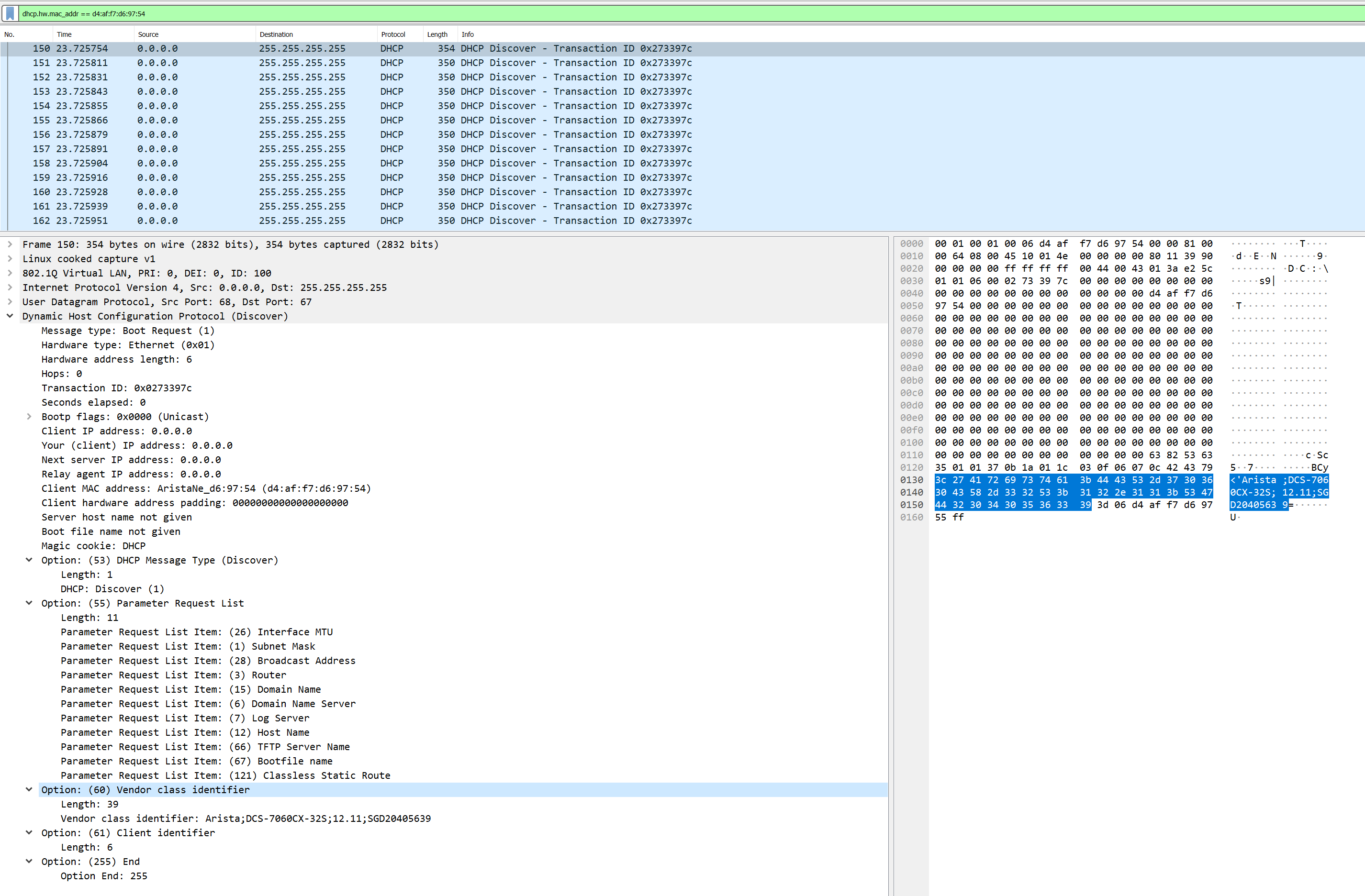 ZTP: DHCP DISCOVER packet not sending serial number · Issue #14832 · sonic-net/sonic-buildimage ...