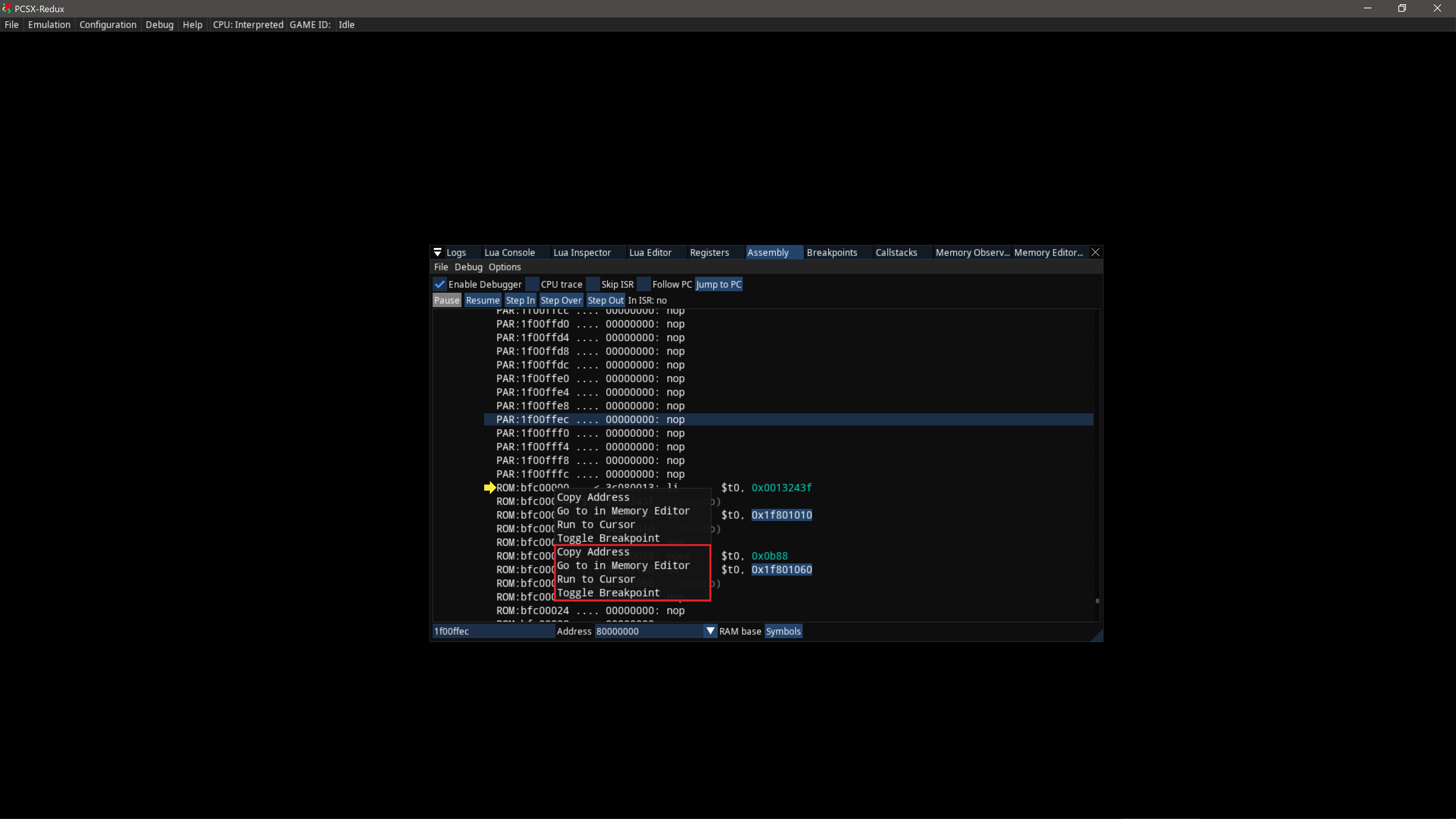 All the commands of the context menu of the Assembly window or tab are repeated twice when the ...