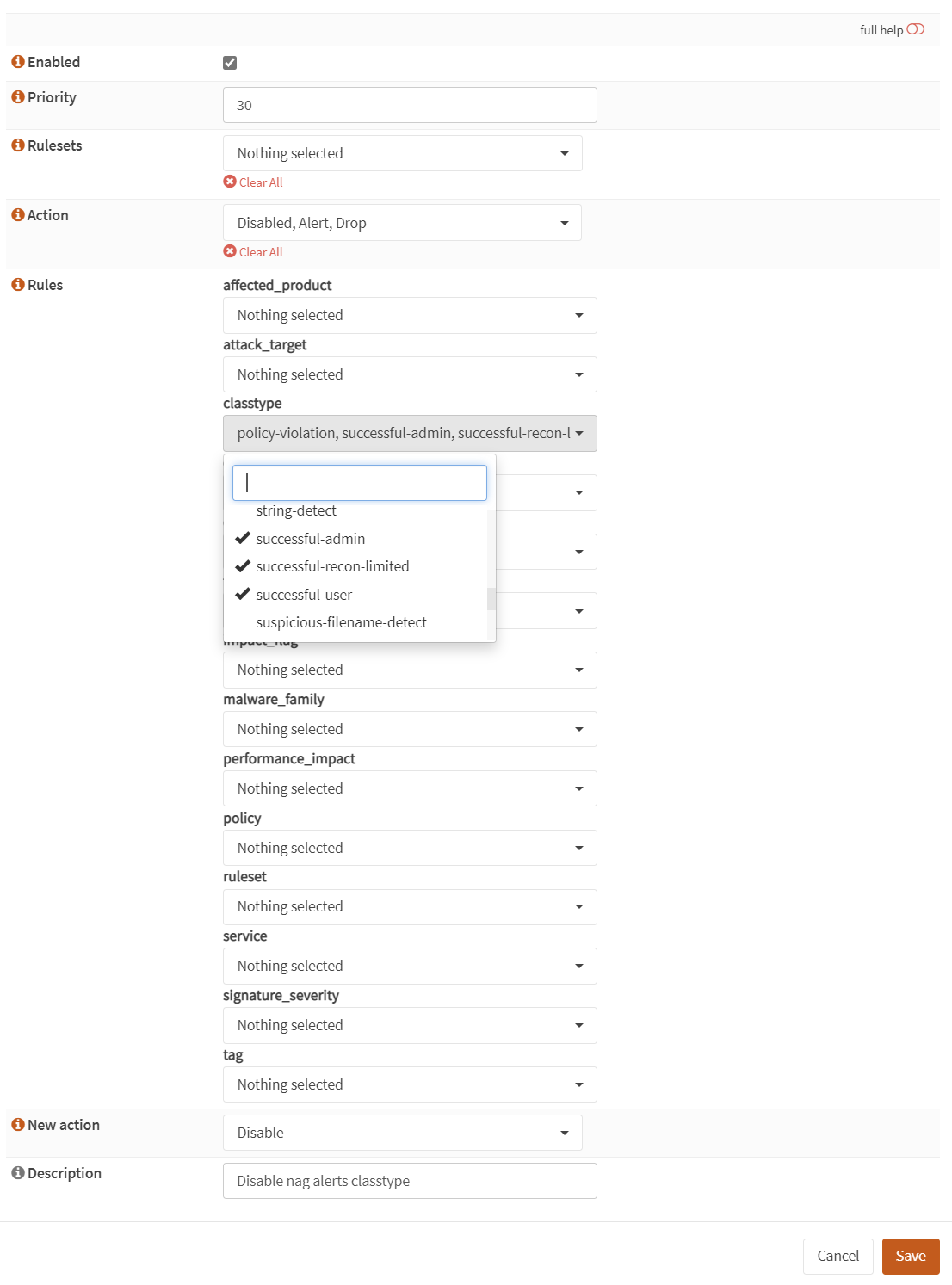 IPS alerting disabled rules - part 2 · Issue #4753 · opnsense/core · GitHub