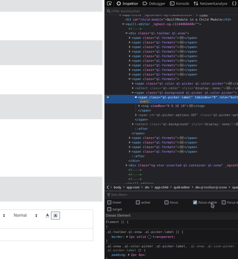Focus not visible on some elements of the toolbar · Issue #1760 · KillerCodeMonkey/ngx-quill ...