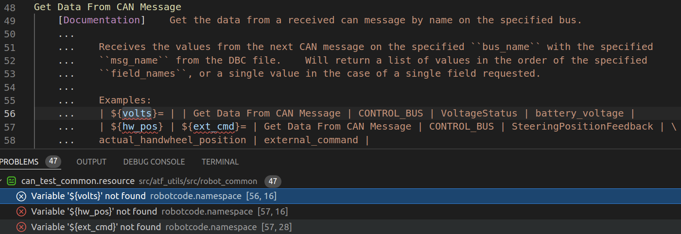 [BUG] Robocop shows false errors/warnings in V0.10.0 · Issue #46 · robotcodedev/robotcode · GitHub