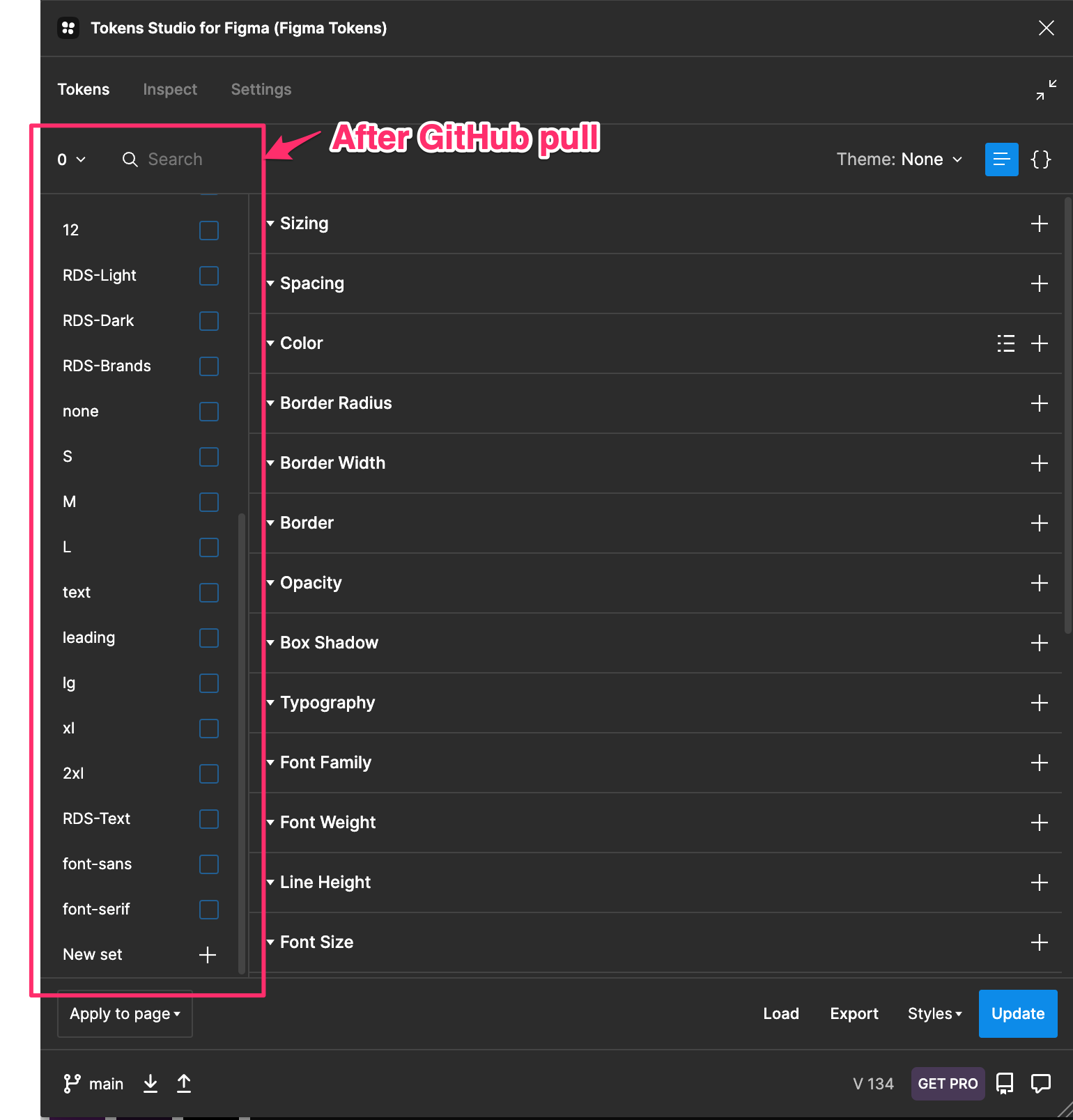 All tokens now as list under sets after git pull · Issue #1585 · tokens-studio/figma-plugin · GitHub
