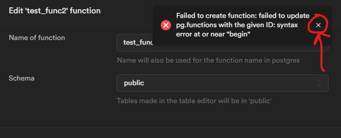 Closing toast in function edit errors is triggering the form closure · Issue #13713 · supabase ...