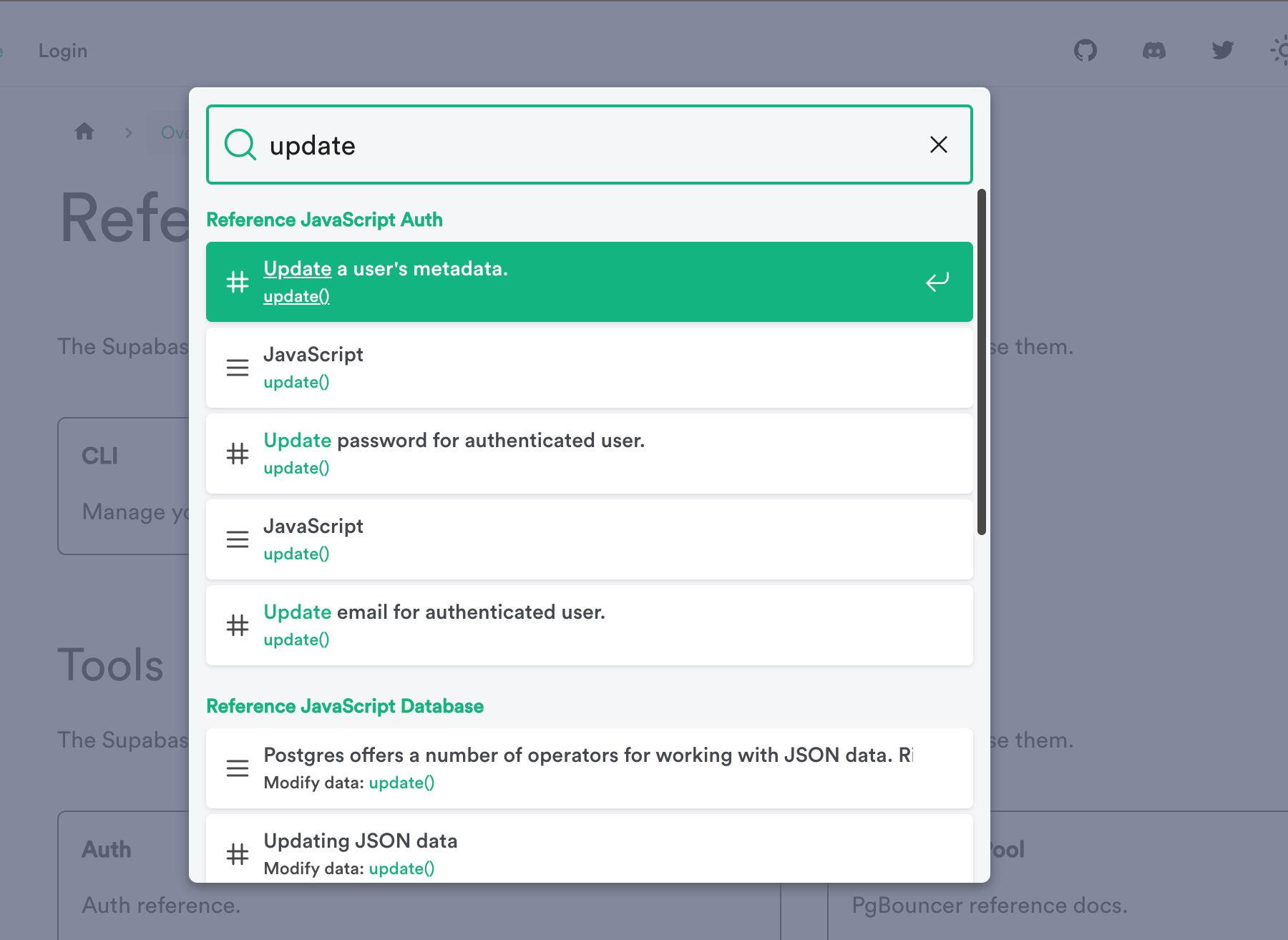 Doc Search should show the language name besides it · Issue #3240 · supabase/supabase · GitHub