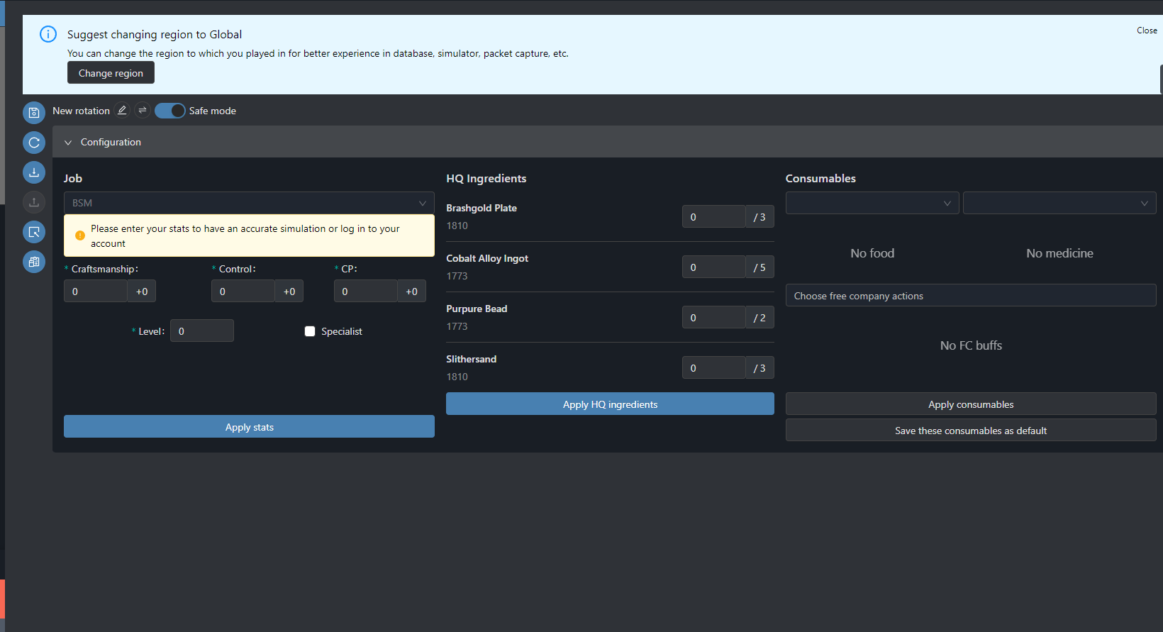 bug: Rotation frame disappeared when create or view a rotation in crafting simulator. · Issue ...